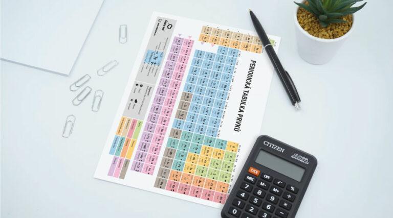 Periodická tabulka prvků PDF pro tisk - Škola snů